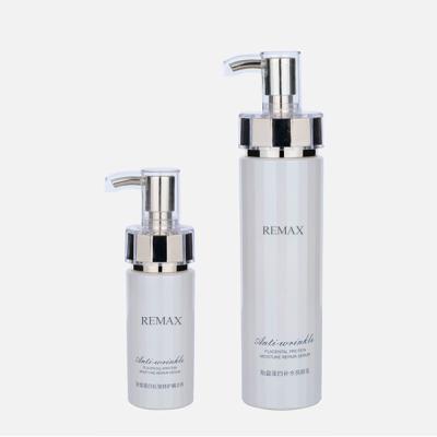 Cina 40 ml/120 ml/140 ml/50 g Vetro trasparente cilindrico liscio con pompa Golde per bottiglia di imballaggio cosmetico in vendita