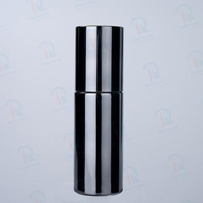 Cina 40 ml Vetro Grigio cilindro liscio con pompa bianca per la bottiglia di lozione in vendita