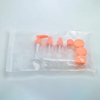 China Transparent PET Plastic Material Portable Travel Set Spray Bottle Lotion Bottle Plastic Jar for sale