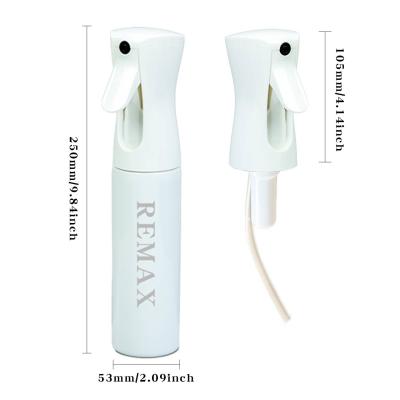 China 300ml PET Material Logo Customized Mist Spray Bottle Empty Plastic Bottle For Hair Protective Spray for sale