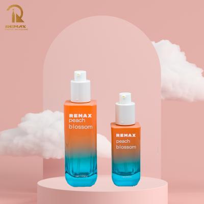 Cina REMAX Bottiglia a goccia di 30 ml Bottiglia a pompa di lozione di 100 ml Imballaggio in vetro gradiente Set Copertura arginata in vendita