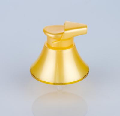 Cina 20/410 Testa di pompa di lozione in forma di ventola in oro per bottiglie di gel per doccia e bottiglie di shampoo per bagno per la cura della pelle e dei capelli in vendita