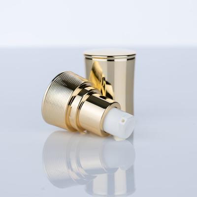 Cina 18/400 Fondazione in alluminio elettroplata in bianco e oro Pompa Crema per la testa Pompa Bottiglia verde per la cura personale e cosmetici in vendita