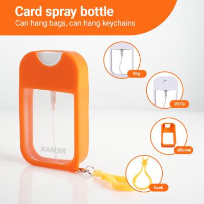 중국 50g 카드 스프레이 병 - 가방 매달기, 여행 및 일상 사용을위한 휴대용 판매용