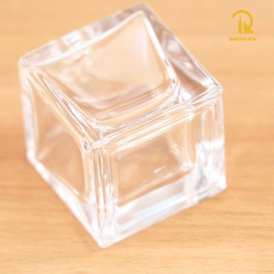 중국 30ml 로션 및 세럼용 투명 사각 유리병 (라운드 뚜껑 포함) 판매용