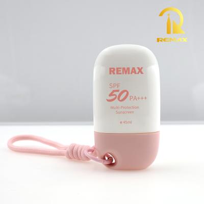 China 45ml Portable Pink Sunscreen Stick with Hanging Strap, Perfect for Outdoor Activities for sale