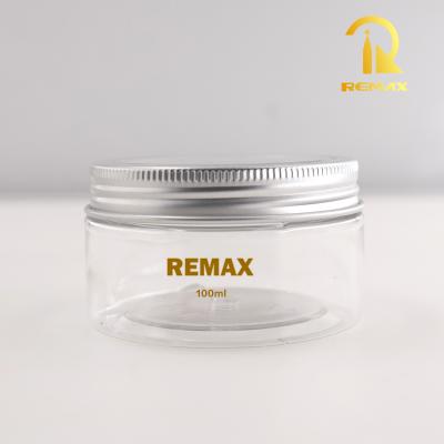 China 100ml Clear Food Grade Plastic Container Jar for Candy Spices and Cosmetics for sale