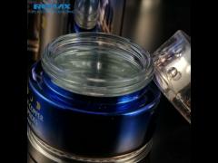 Fascinating Discoveries！ Round Clear Glass Foundation Bottle with Plastic Cap