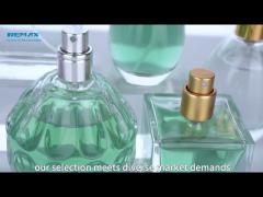 Doorzichtige kristalglasfles Elegant 50 ml 55 ml met beveiligde dop