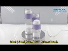 30ml/50ml/80ml Purple Pump Airless PET Emulsion Bottle - Medical Aesthetics Use, Prevents Contaminat