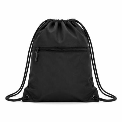 China Lightweight Drawstring Backpack With Zipper Pocket And Durable Polyester Fabric For Gym, Travel, Sports And Daily Activities for sale