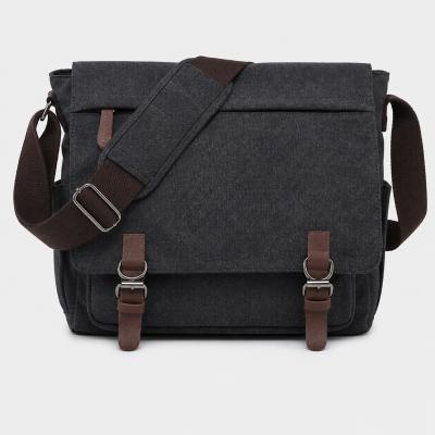 China Vintage Canvas Messenger Bag for Men, Large 15-Inch Laptop Shoulder Briefcase with Multi-Pocket Storage for Business, Travel, Work & Everyday Use for sale