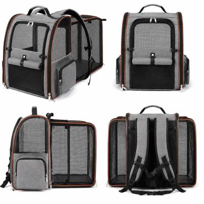 China Cat Backpack Carrier for Travel and Hiking, Expandable Pet Carrier Backpack with Breathable Mesh, Sun Shade Window, Front Opening Design for Small Dogs and Medium Cats up to 18 lbs for sale