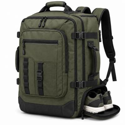 China Custom Backpack Manufacturer Convertible Travel Backpack with Shoe Compartment – Large Carry-On Duffel Backpack with Compression Straps, Multi-Pocket Organizer & Padded Shoulder Straps for sale