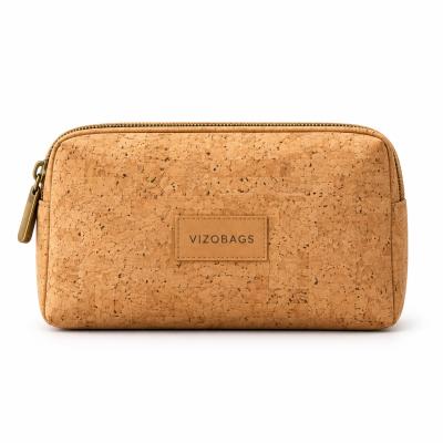 China OEM ODM Cork Cosmetic Bag Manufacturer – Custom Sustainable Natural Cork Fabric Makeup Pouch for Wholesale and Private Label Brands for sale