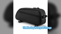 15L Waterproof Bike Rear Rack Bag for Commuting