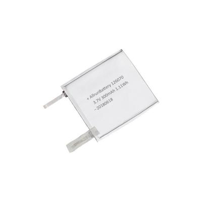 Cina Batteria ai polimeri di litio ultra sottile OEM 1C 3.7V 300mAh per lettore MP5 in vendita