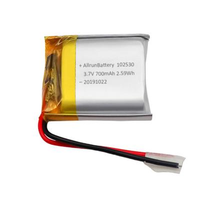Cina Batteria LiPo leggera personalizzata ricaricabile 3,7 V 700 mAh 102530 in vendita