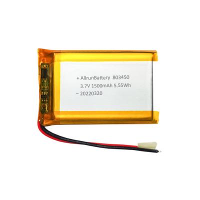 Cina Potente batteria a forma rettangolare Batteria LiPo personalizzata da 3,7 V 1500 mAh in vendita