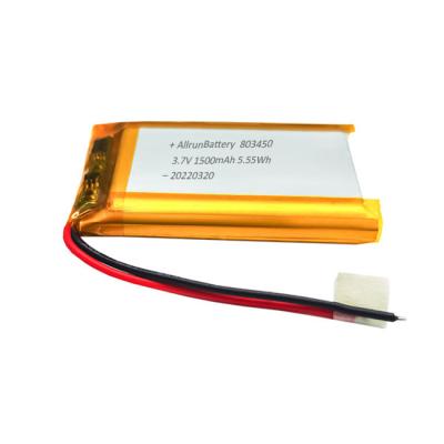 Cina Potente batteria a forma rettangolare Batteria LiPo personalizzata da 3,7 V 1500 mAh in vendita