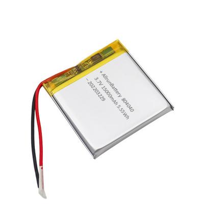 Cina Batteria ai polimeri di litio rettangolare 1500 mAh 3,7 V Batteria ai polimeri di litio in vendita