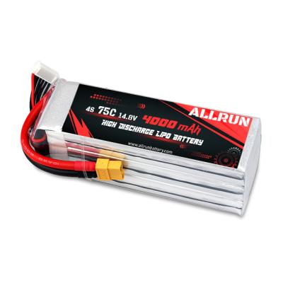 Cina Batteria LiPo 75C 4000mAh 4S Batteria LiPo ad alta velocità C da 14,8 V in vendita