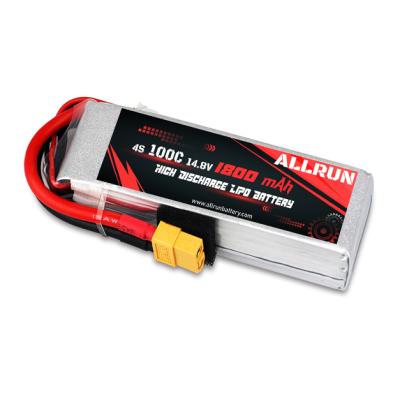 Cina Batteria ricaricabile 100C 1800mAh 4S LiPo ad alta velocità C 14,8 V LiPo Battery Pack in vendita
