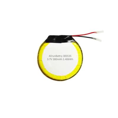 Cina Batteria LiPo personalizzata da 3,7 V 380 mAh Batteria ricaricabile rotonda ai polimeri di litio in vendita