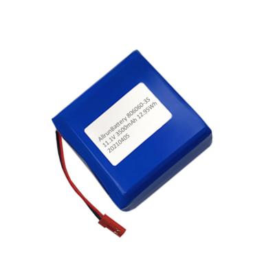 China Vierkante 3500 mAh 11,1 V medische lithiumbatterij, oplaadbaar Te koop