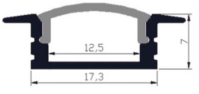 Cina Aviazione di Manica di luce del nastro del LED 6063 OEM di alluminio di 7mm x di 17,3 in vendita