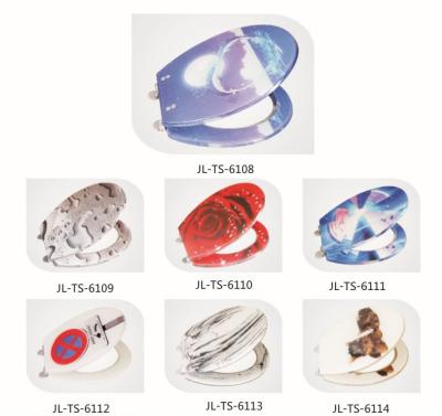 China China wholesale toilet seat with lid zinc alloyed soft close hinges for sale