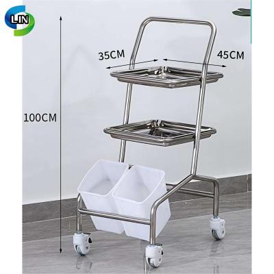 China 201 Stainless Steel Pallet Rack Trolley with Single Crossbar Style and Size 45*35cm for sale