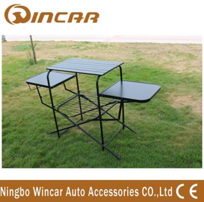 China Pvc-polyester Openlucht het Kamperen Lijsten, Zwarte/de Barbecuelijst van de Strook Draagbare Grill Te koop