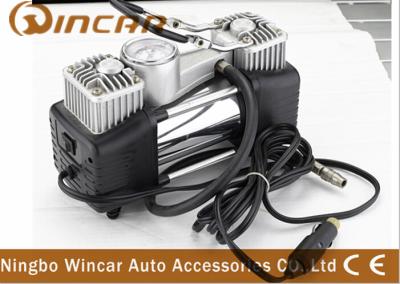 中国 自動電気 12v ポンプ二重シリンダーが付いている携帯用車の空気圧縮機 販売のため