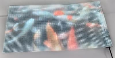 China RGB Color LED Transparent Film Screen Indoor / Outdoor Display Video Screen for sale
