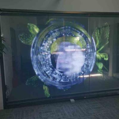 China Flexibel LED-doorzichtig filmscherm Gemakkelijk te installeren LED-paneel voor reclame Te koop