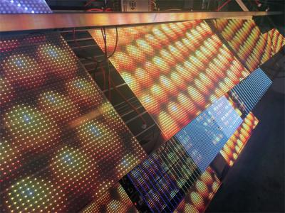 China Ecrã LED Super Slim Transparente Adesivo Interior P10 Painel LED Flexível à venda