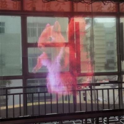 China Film Led Display Led Filmscherm P16 Placa Flexibele Zachte Module Transparant Led Scherm Te koop