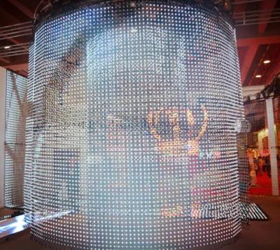 China IP67  full color Media Facade Lighting stage lighting background screen Led Mesh Screen for sale