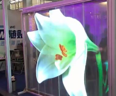 China Flexible transparency adhesive LED Film Screen thin Advertising Video Wall P6DC5V WE2121RGB 16bit for sale