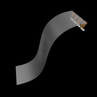 China Pantalla de película transparente LED de color RGB P10 Pantalla de pantalla LED interior H flexible en venta