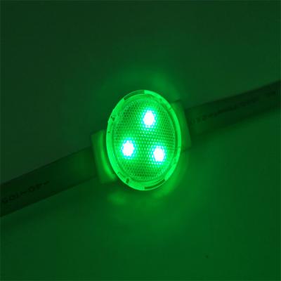 China Fabrikbeleuchtung 30mm Pixel 12v IP67 Außen Permanente Weihnachtsfeiertage RGB Led Pixel Point Lichter zu verkaufen