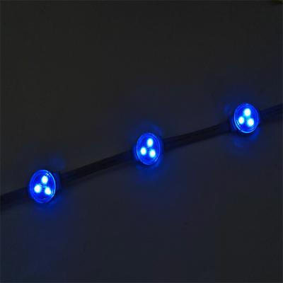 China Fabrikbeleuchtung 30mm Pixel 12v IP67 Außen Permanente Weihnachtsfeiertage RGB Led Pixel Point Lichter zu verkaufen