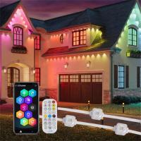 China CE Certified RGB LED Eave String Lights 60PCS DC24V IP67 for Christmas Decorations for sale