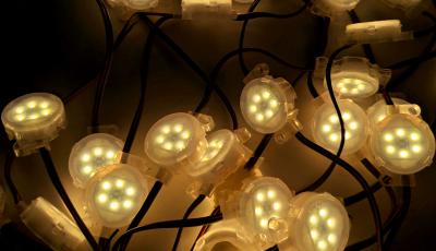 중국 방수 픽셀 포인트 광원 30mm SMD5050 IP67 DC12V 외부 건물 용 전압 판매용