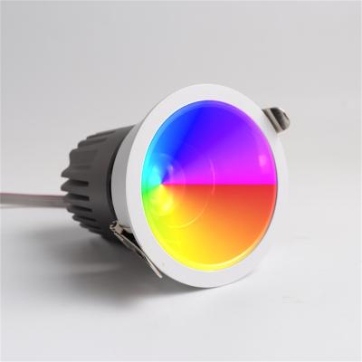 China 400lm LED Colorful Spot Lights Adjustable Cob Base Recessed Spotlight High Luminous Value Supermarket Mall Aluminum Embedded for sale