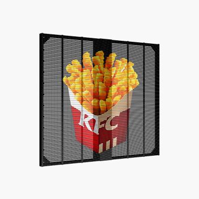 China Factory Price Mesh LED Screen P2.6 Full-Color Outdoor Advertising Display for Shop Windows for sale