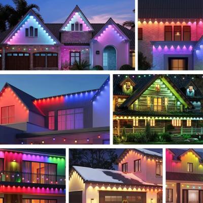 China DC12V Direcionável Natal Permanente Luminárias Exteriores Smart House Exterior LED Pixel Eave Light à venda