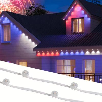 China DC12V Direcionável Natal Permanente Luminárias Exteriores Smart House Exterior LED Pixel Eave Light à venda
