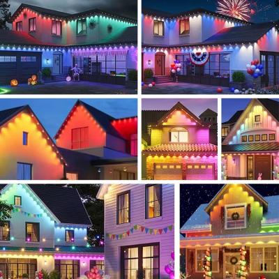 China DC12V Direcionável Natal Permanente Luminárias Exteriores Smart House Exterior LED Pixel Eave Light à venda